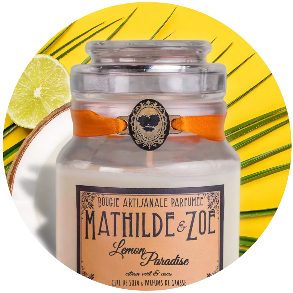 Lemon Paradise - Bougies artisanales Mathilde et Zoé